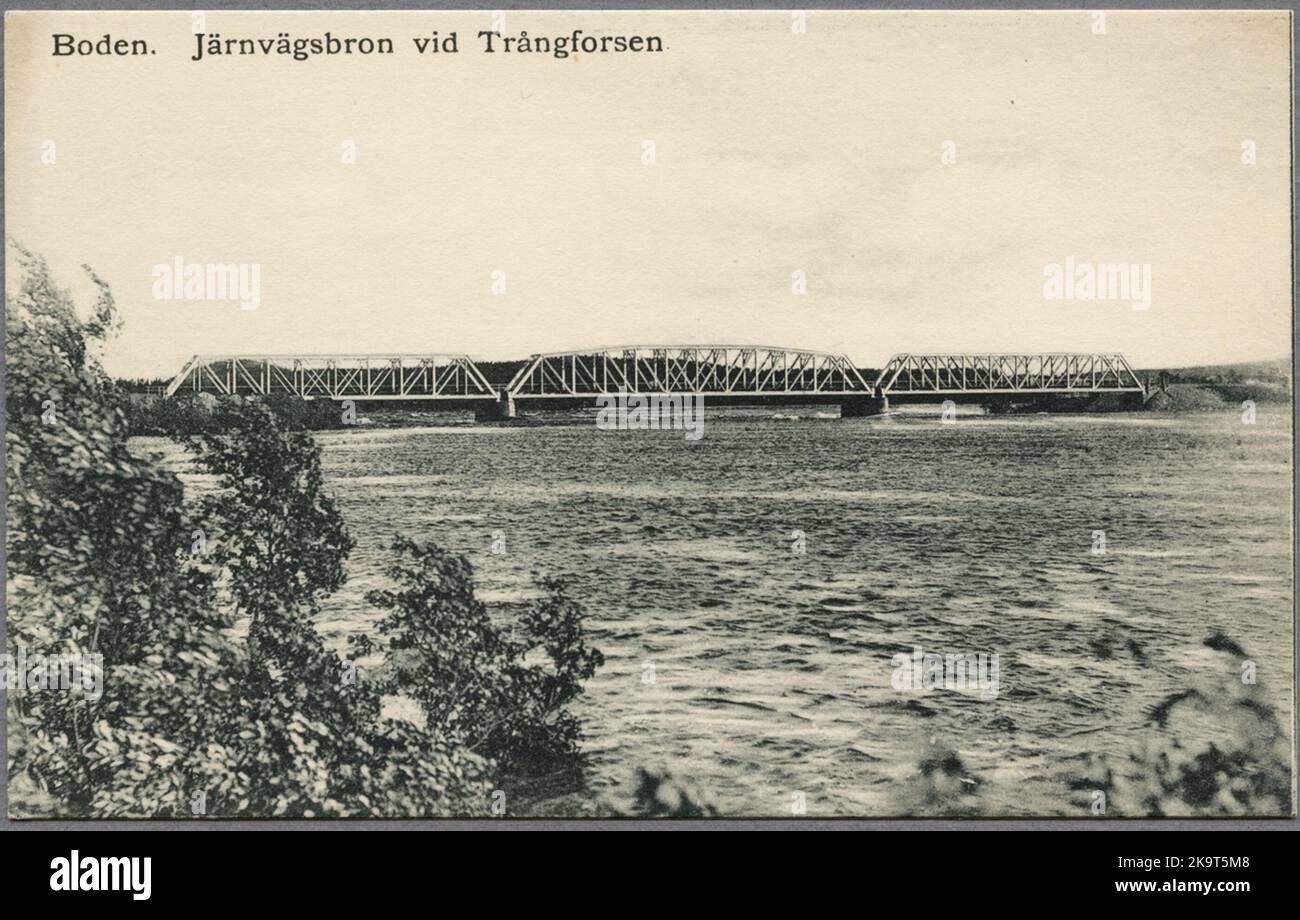 Boden. The railway bridge at Trångforsen Stock Photo - Alamy