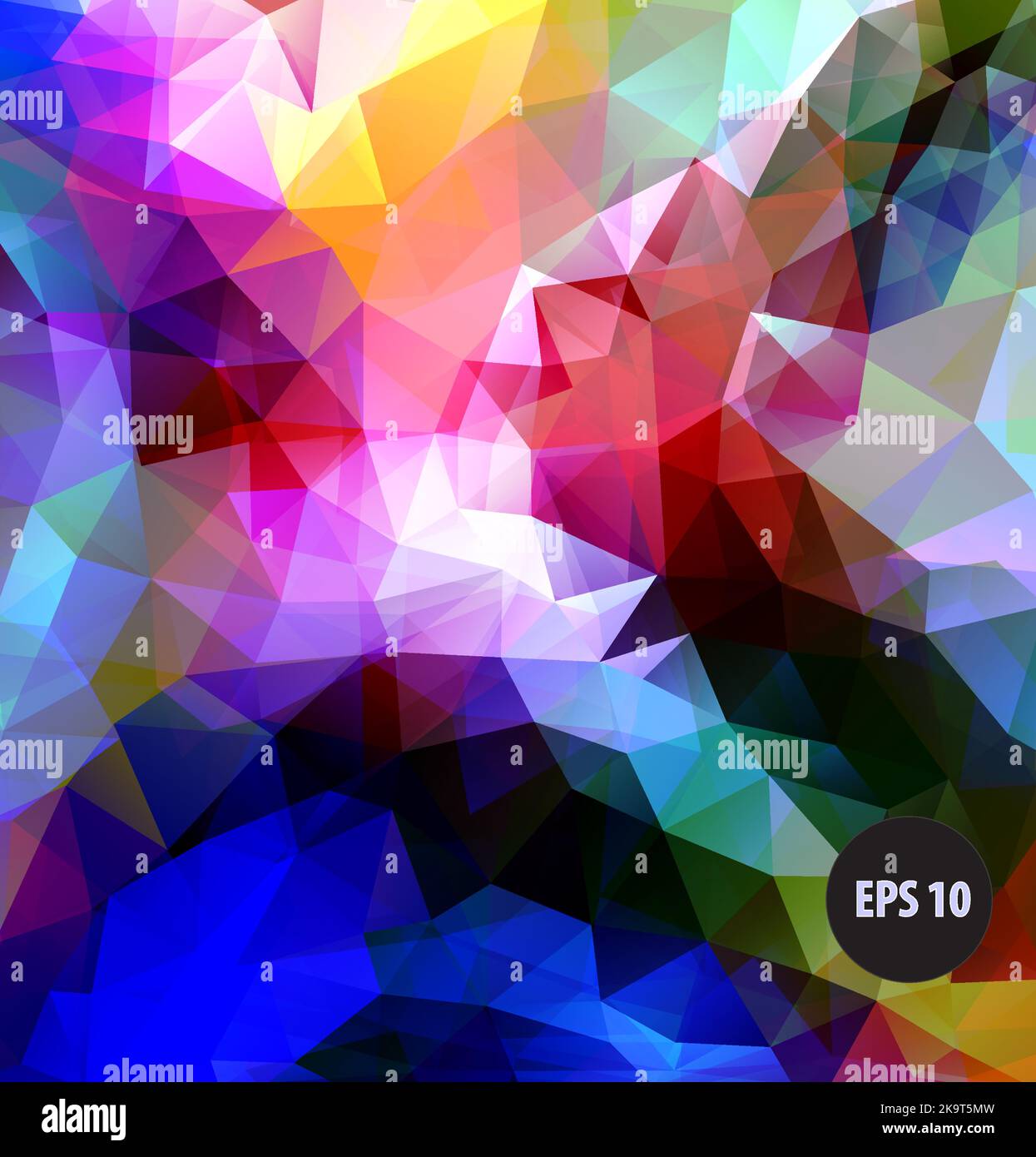 Abstract decorative vector background with triangular polygons Stock ...