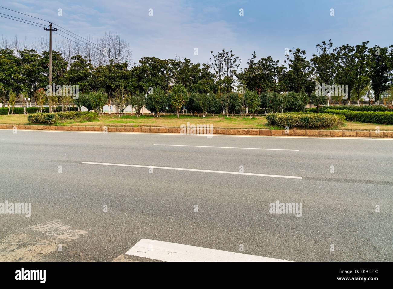 Empty urban road and buildings in China Stock Photo - Alamy