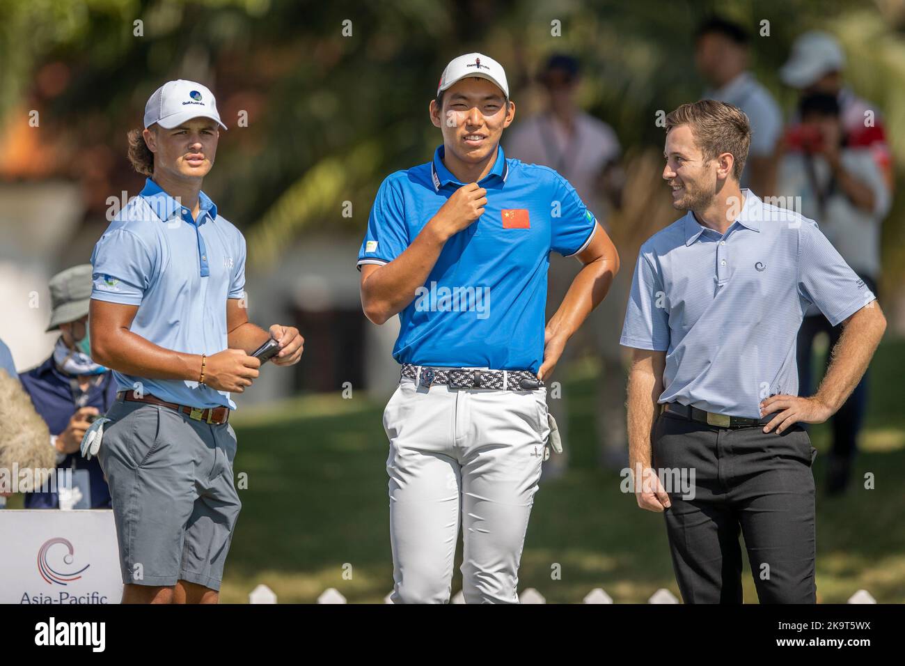 CHONBURI, THAILAND - OCTOBER 30: Harrison Crowe of Australia, Bo Jin of ...