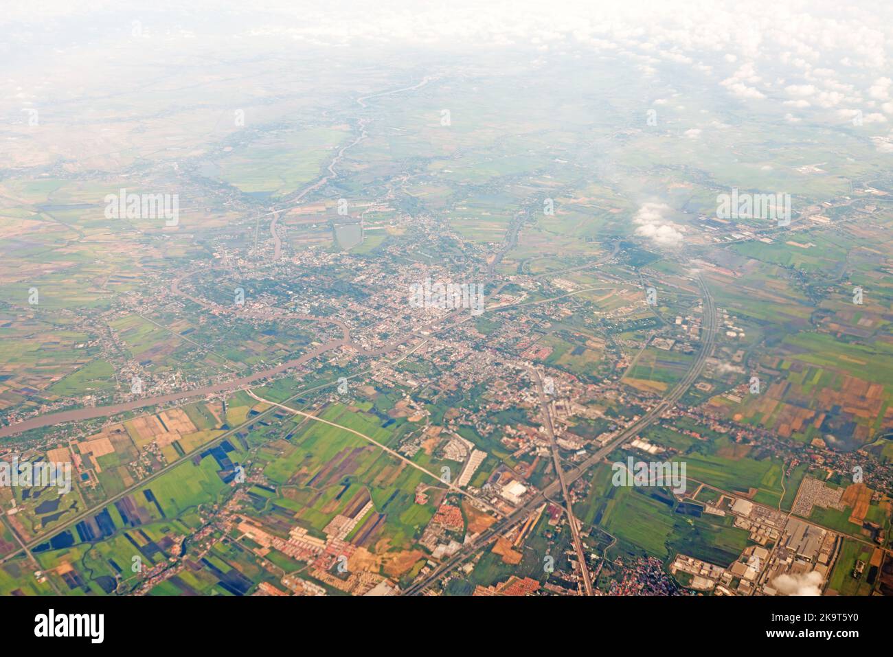 aerial view of city center Stock Photo - Alamy