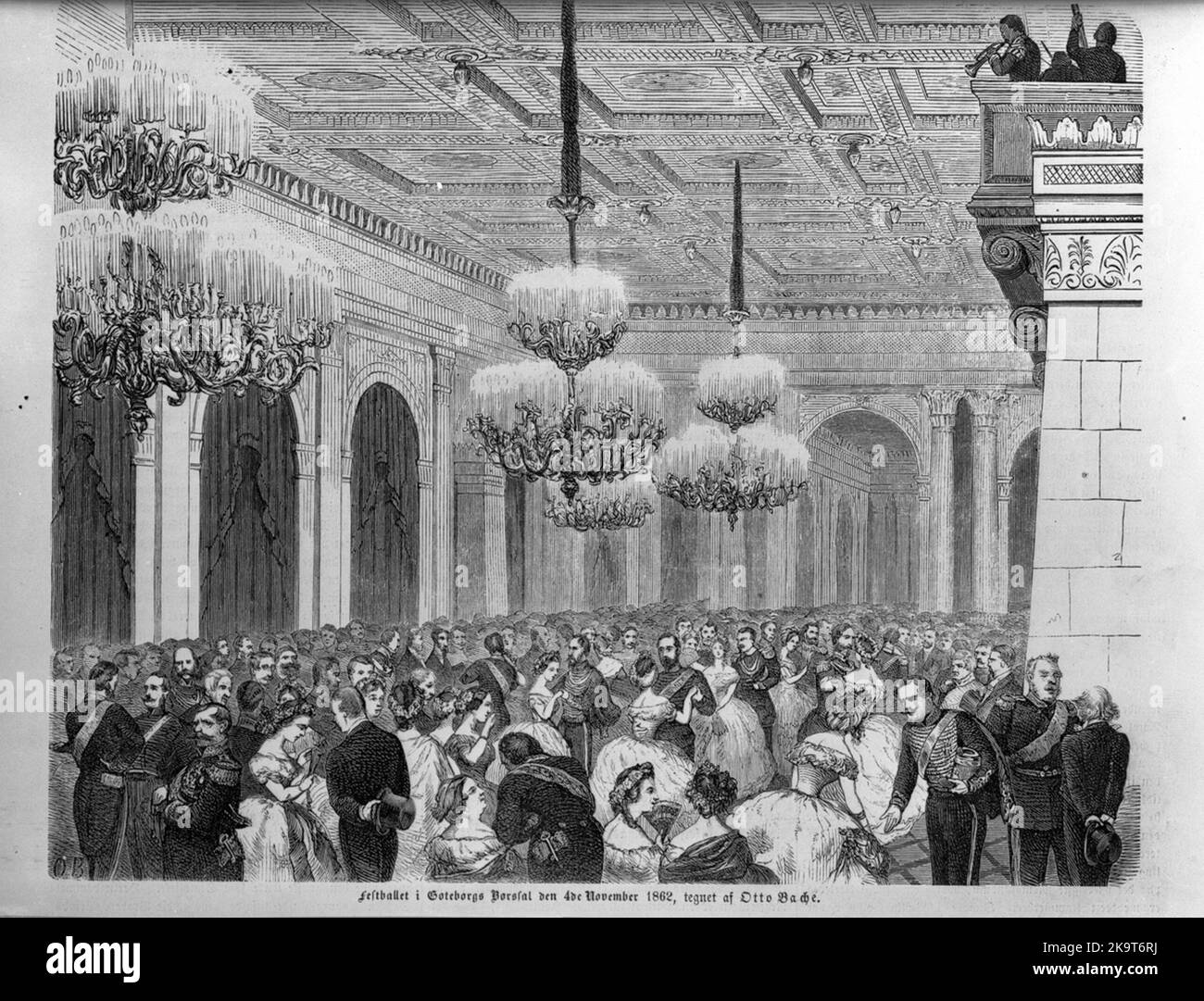 Festbal in Gothenburg's stock market hall on November 4, 1862 in ...