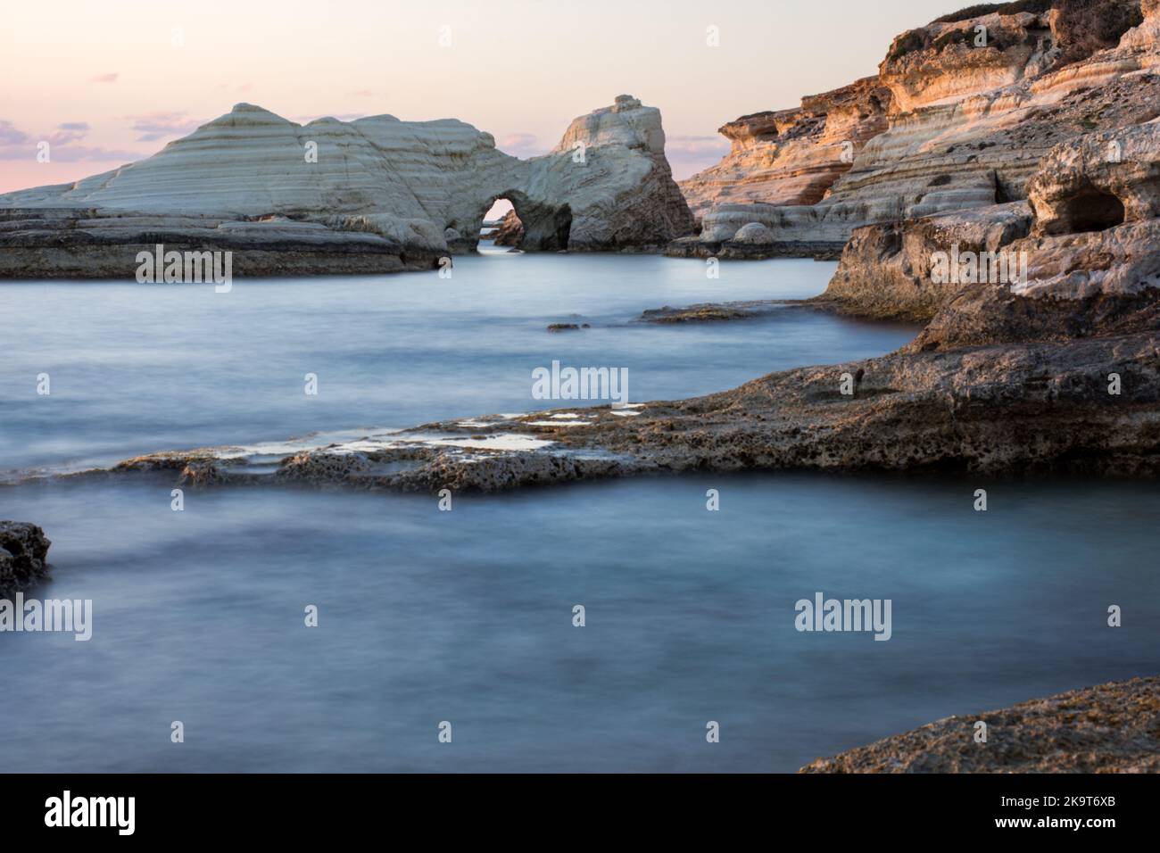 Rocky coast cyprus sunset hi-res stock photography and images - Alamy
