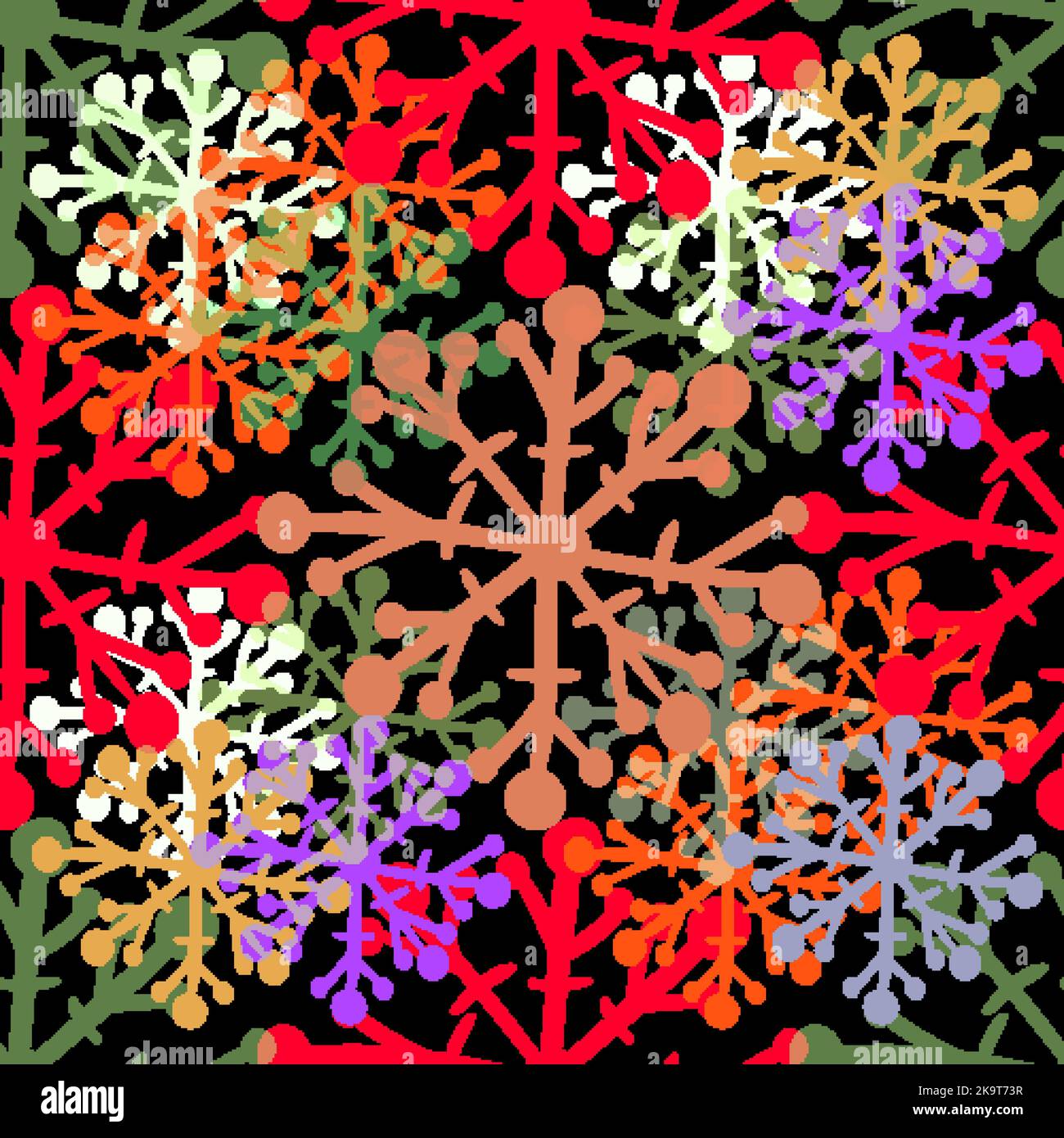 Seamless background. Abstract pattern with blue snowflakes. Vector ...