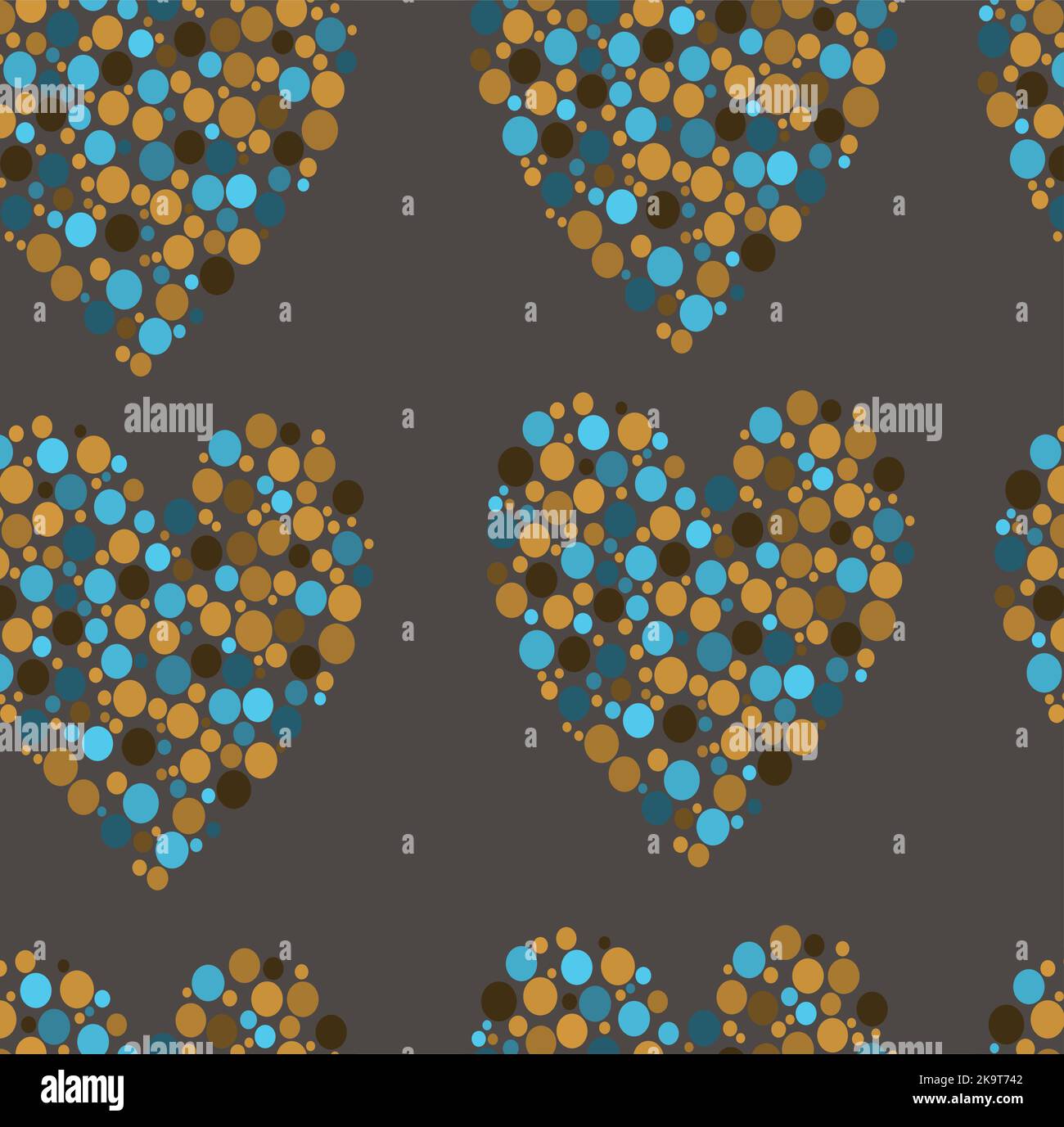 Abstract colorful seamless heart pattern. Valentine's day background ...