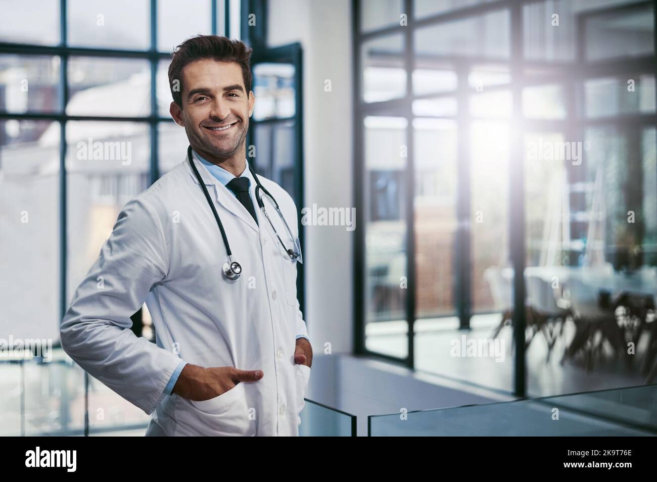 Some angels have wings, some have stethoscopes. Portrait of a young ...