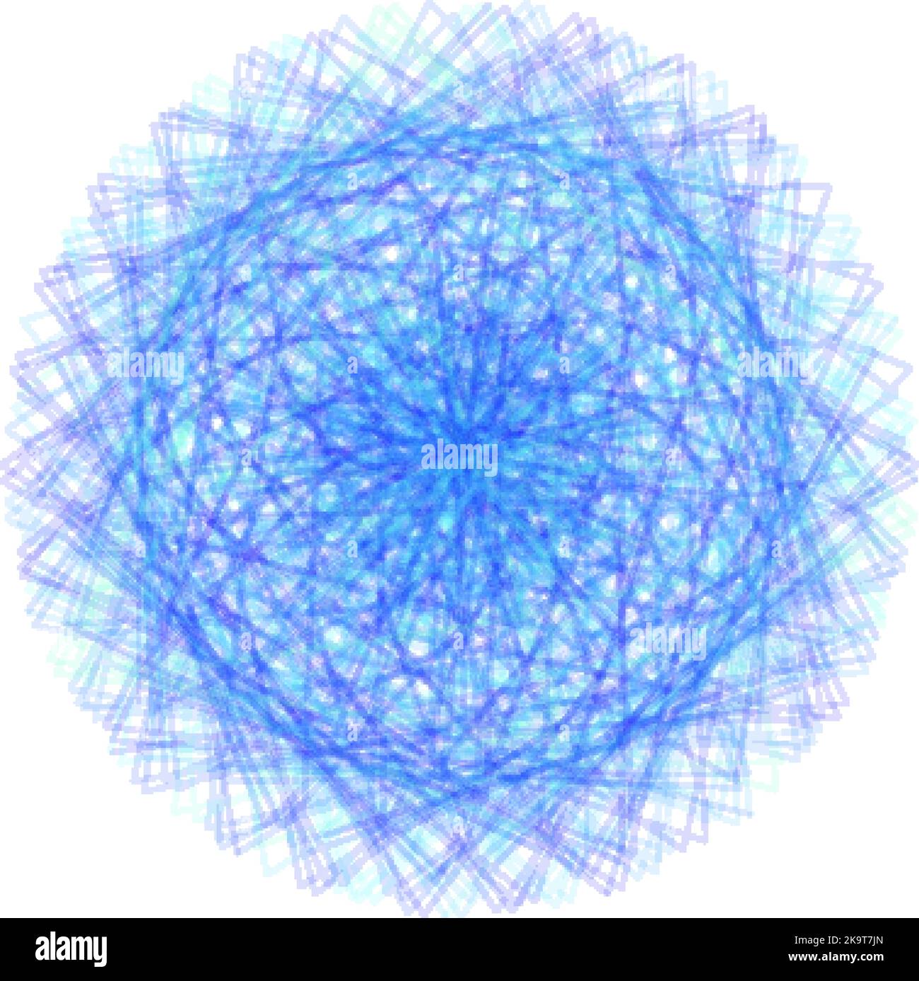 Abstract decorative floral spirograph circular element. Vector shape ...