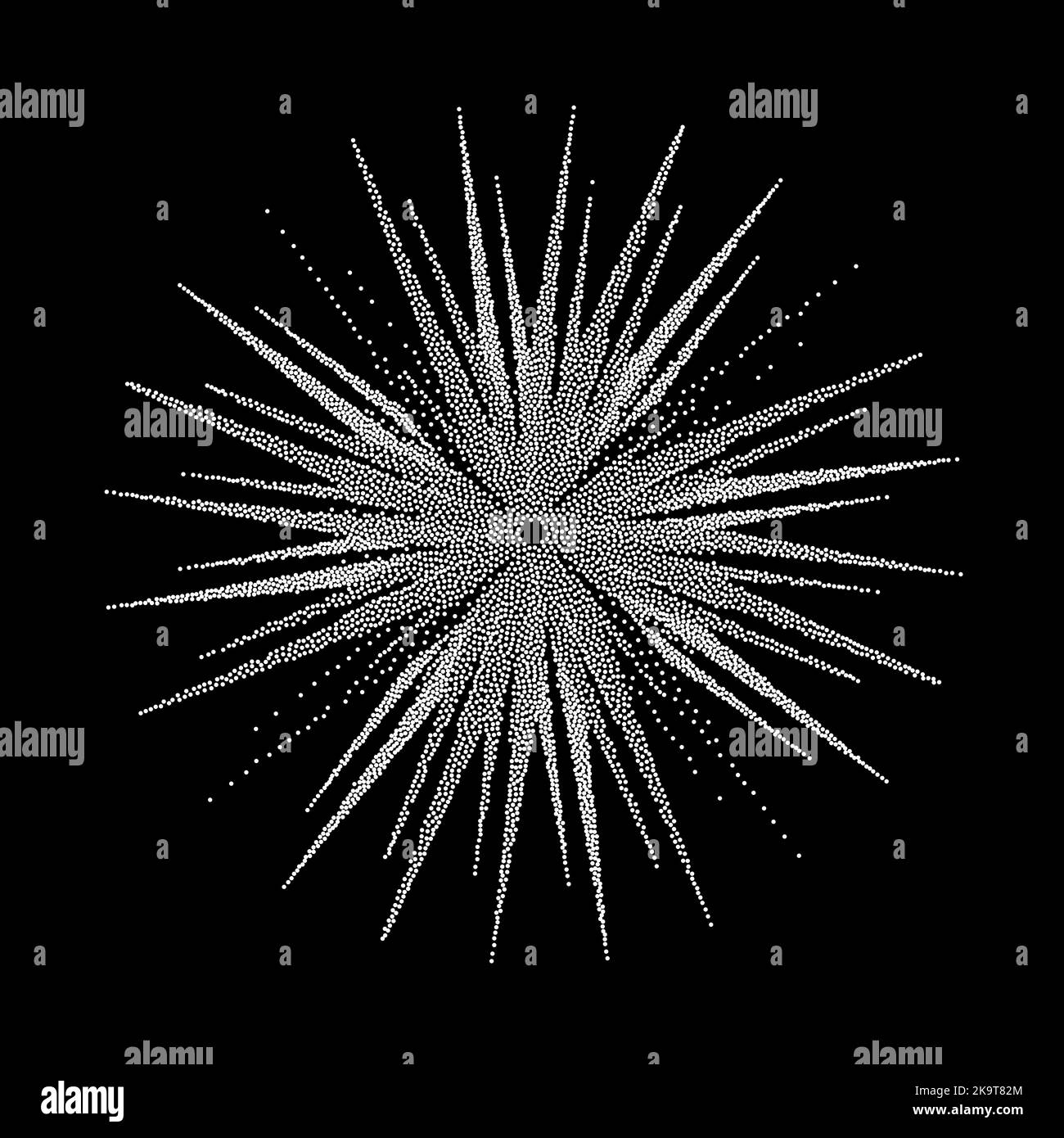 Abstract drawing of stylized dotted star. Design elements for your ...