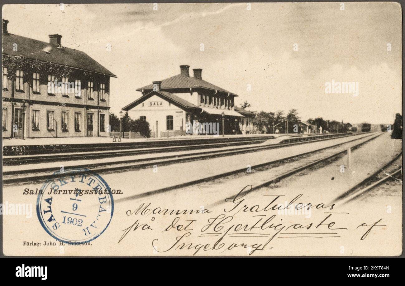 Sala station around the turn of the last century Stock Photo - Alamy