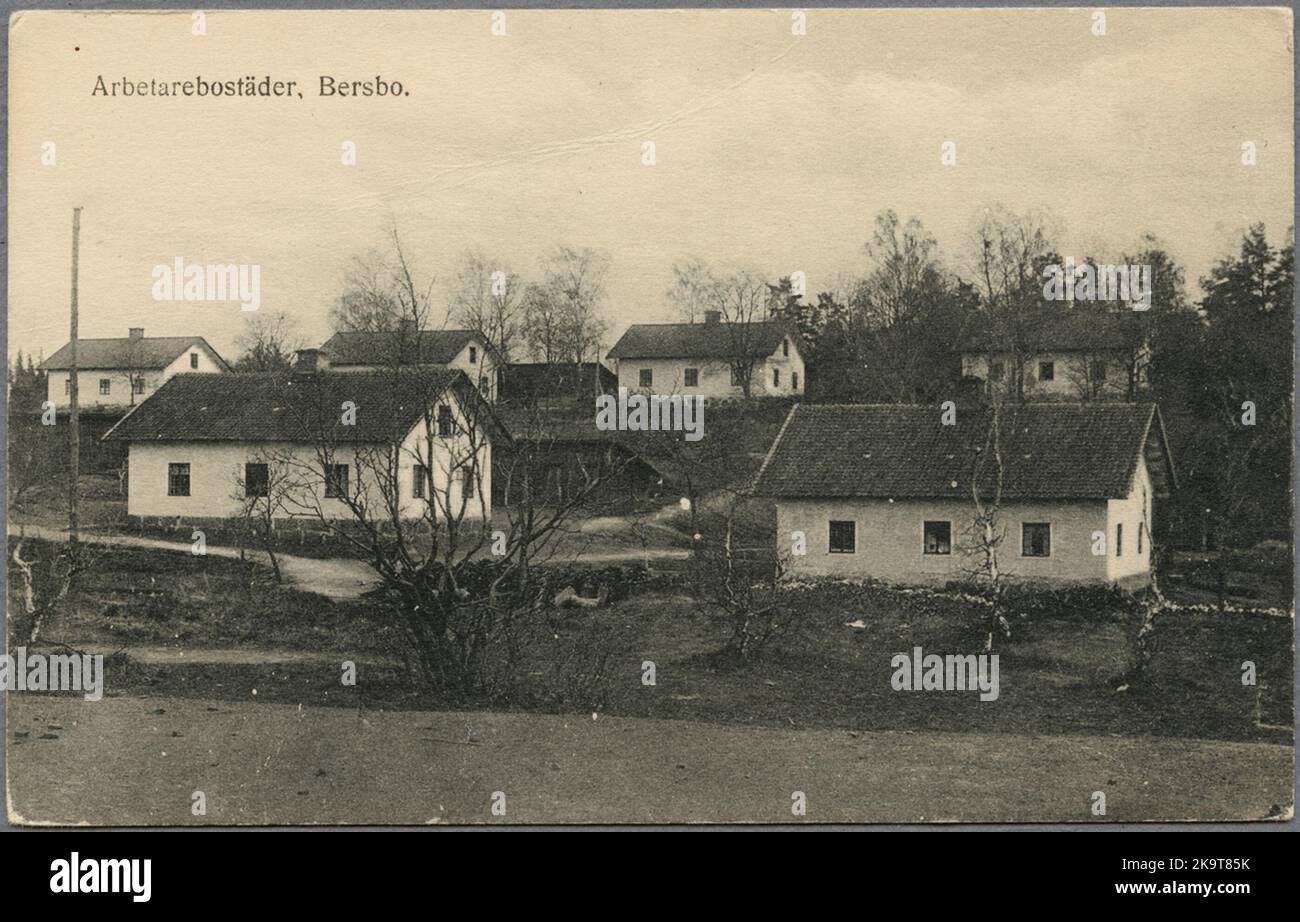 Workers' homes in Bersbo Stock Photo - Alamy
