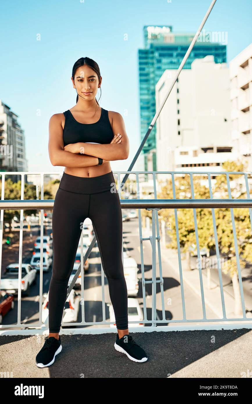 Self-discipline will take you a long way. Portrait of a sporty young ...