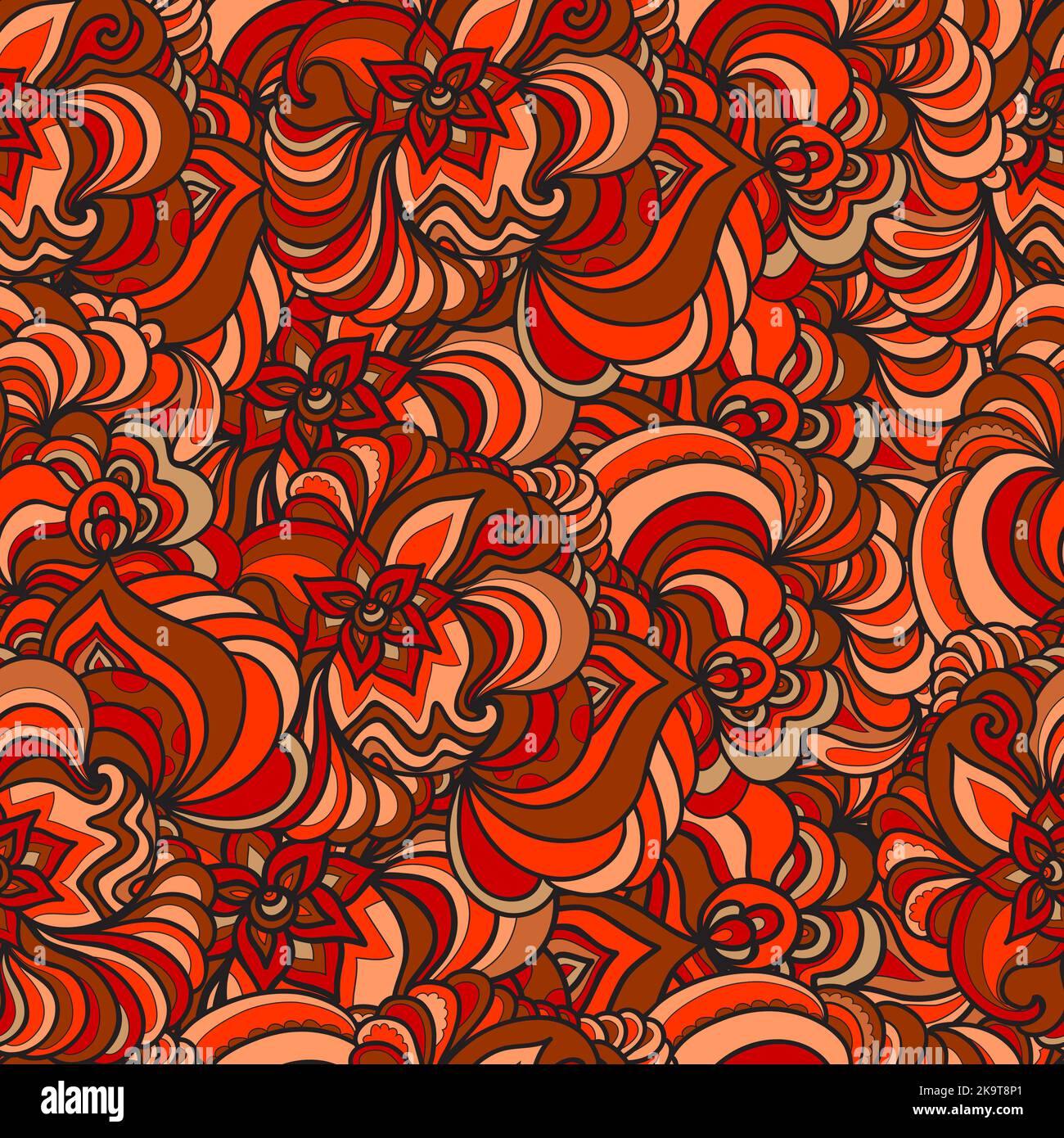 Abstract ornaments, seamless decorative pattern. Vector illustration ...