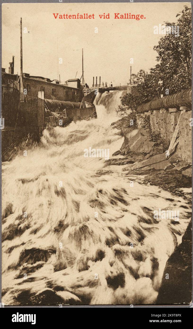 The waterfall at Kallinge Stock Photo - Alamy