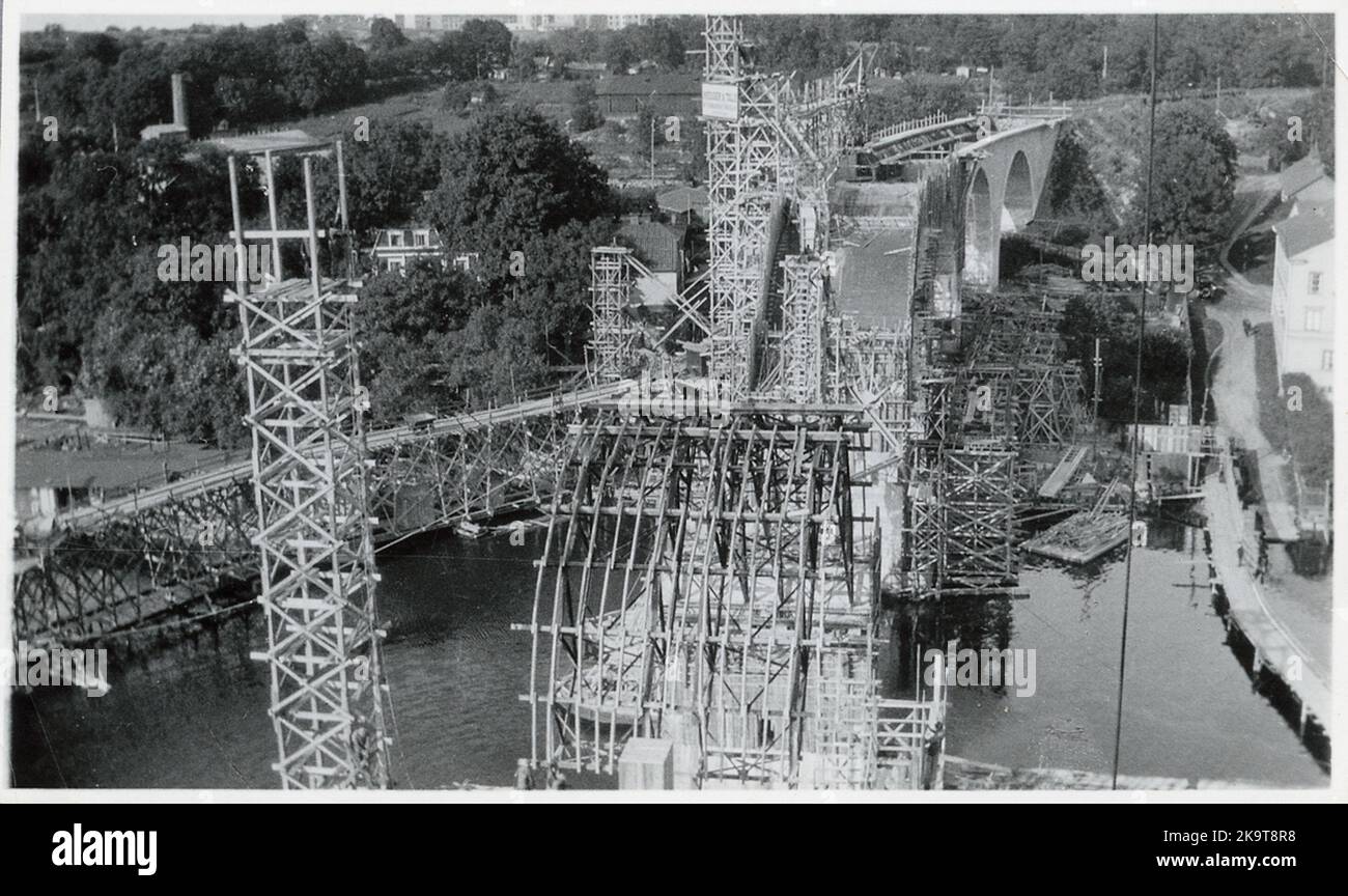View of the construction of Årstabron Stock Photo - Alamy