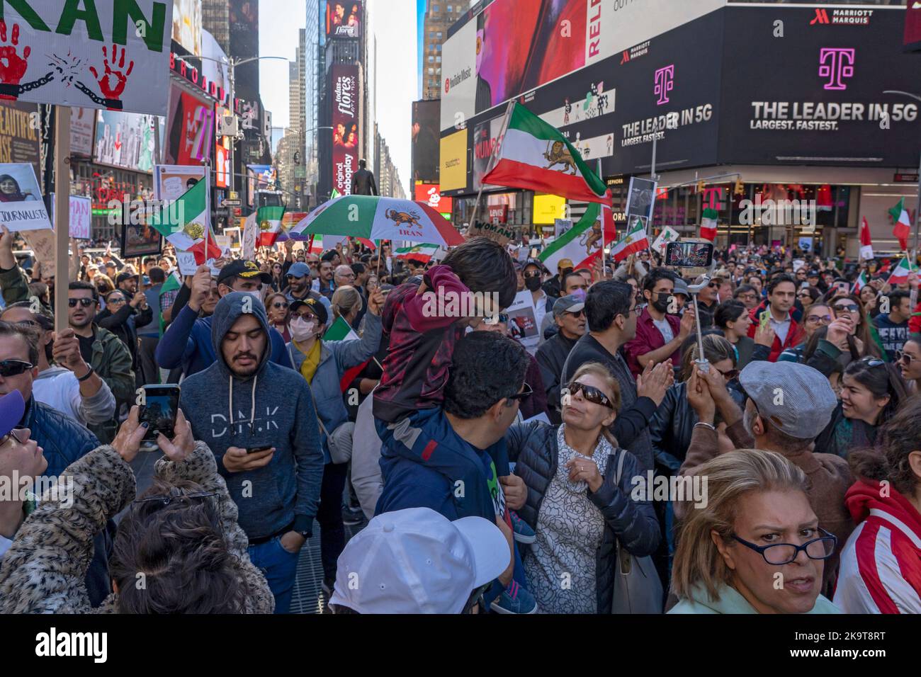 NEW YORK, NEW YORK - OCTOBER 29: Hundreds of Iranian and their ...