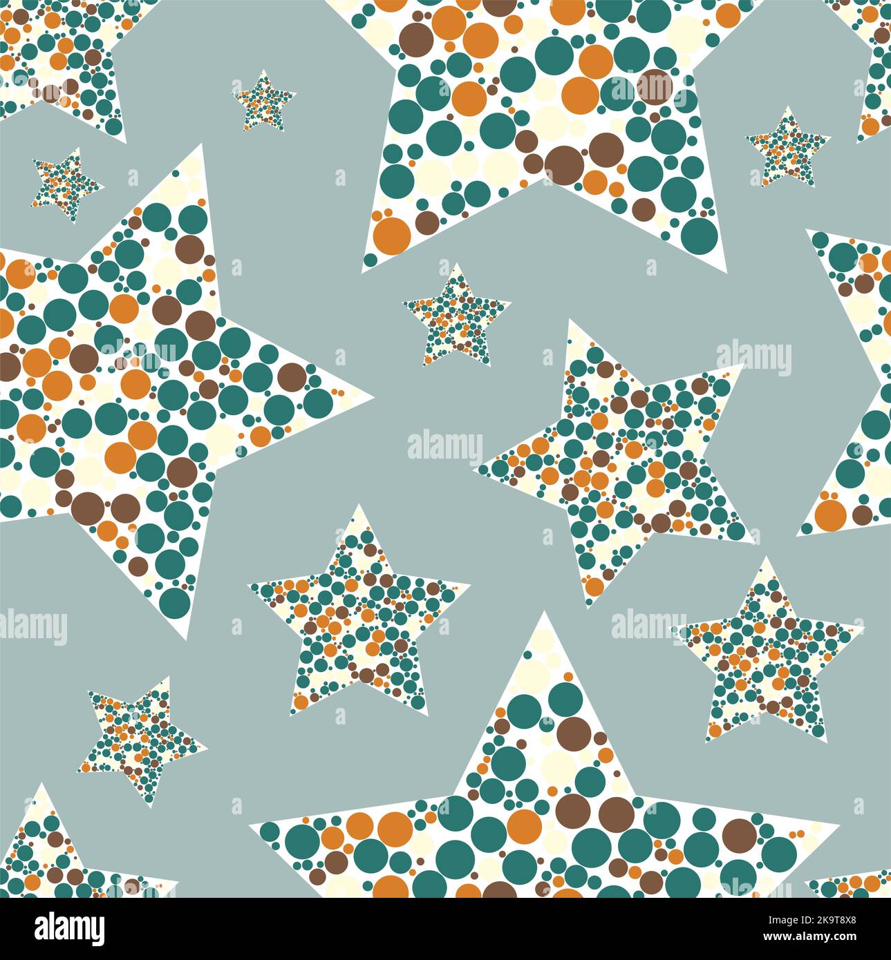 Set of hand drawn stars. Seamless background. Vector illustration Stock ...