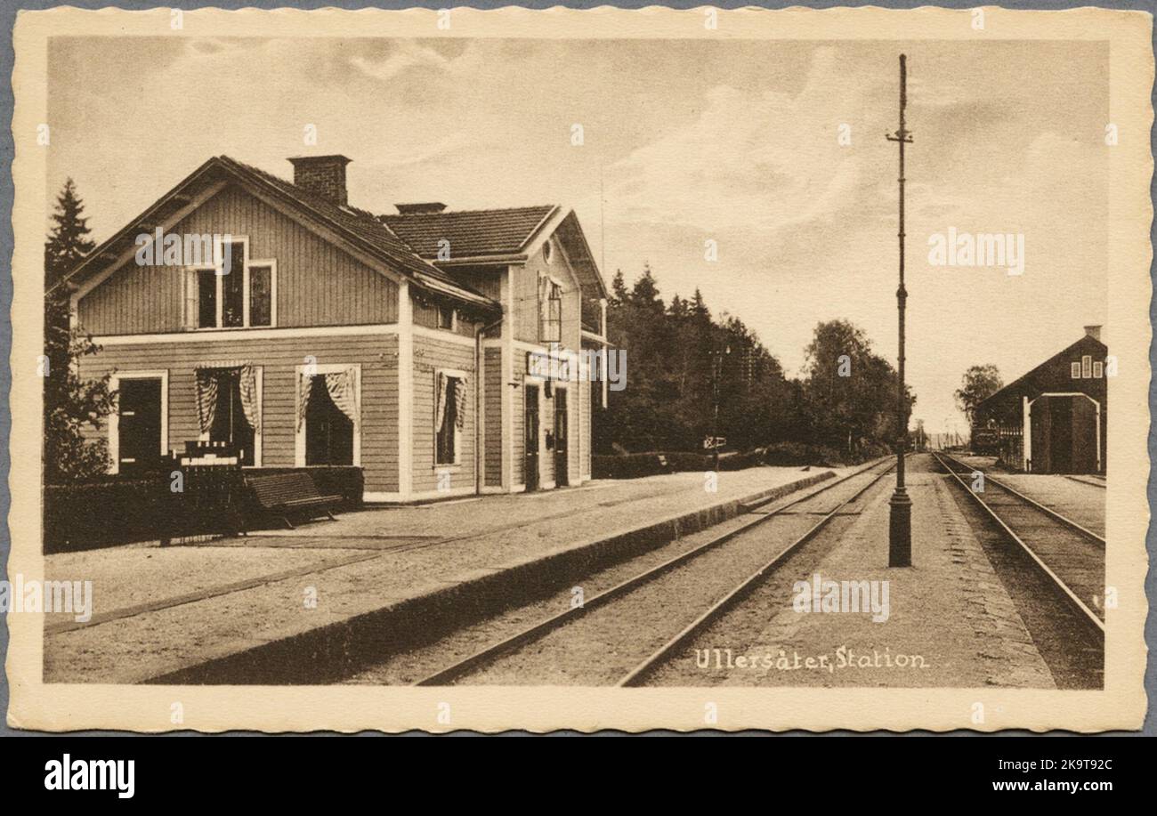 The railway station in Ullersätter Stock Photo - Alamy