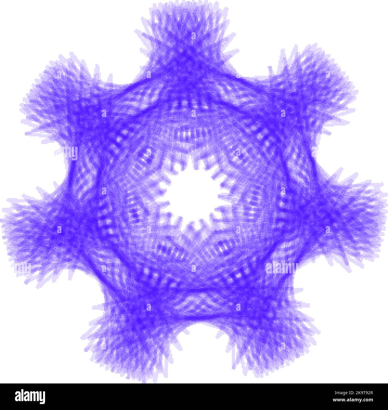 Abstract decorative floral spirograph circular element. Vector shape ...