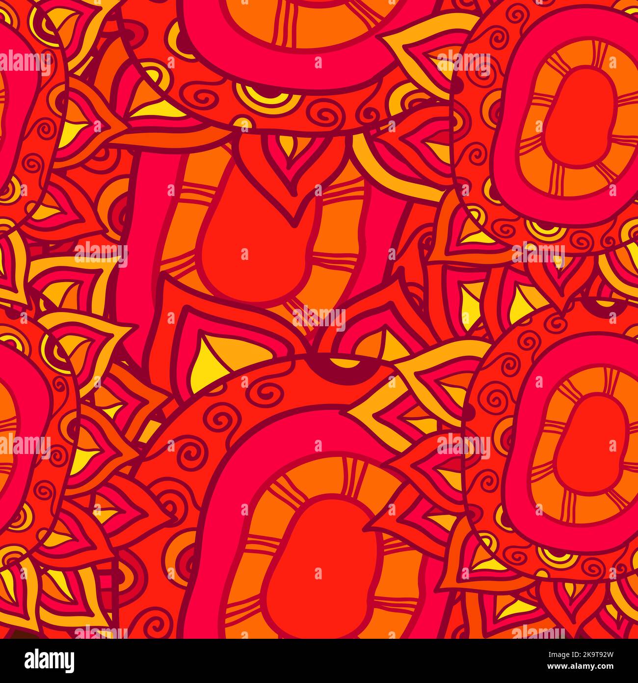 Abstract ornaments, seamless decorative pattern. Vector illustration ...
