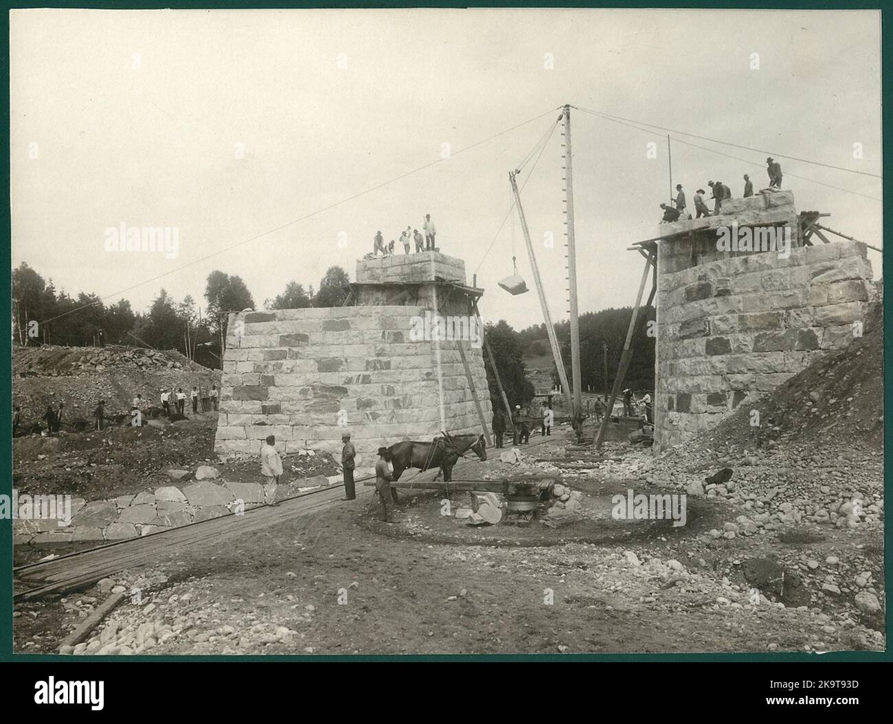 Building Borås - Alvesta Railway, Baj over Kinds Härads Railway Stock ...