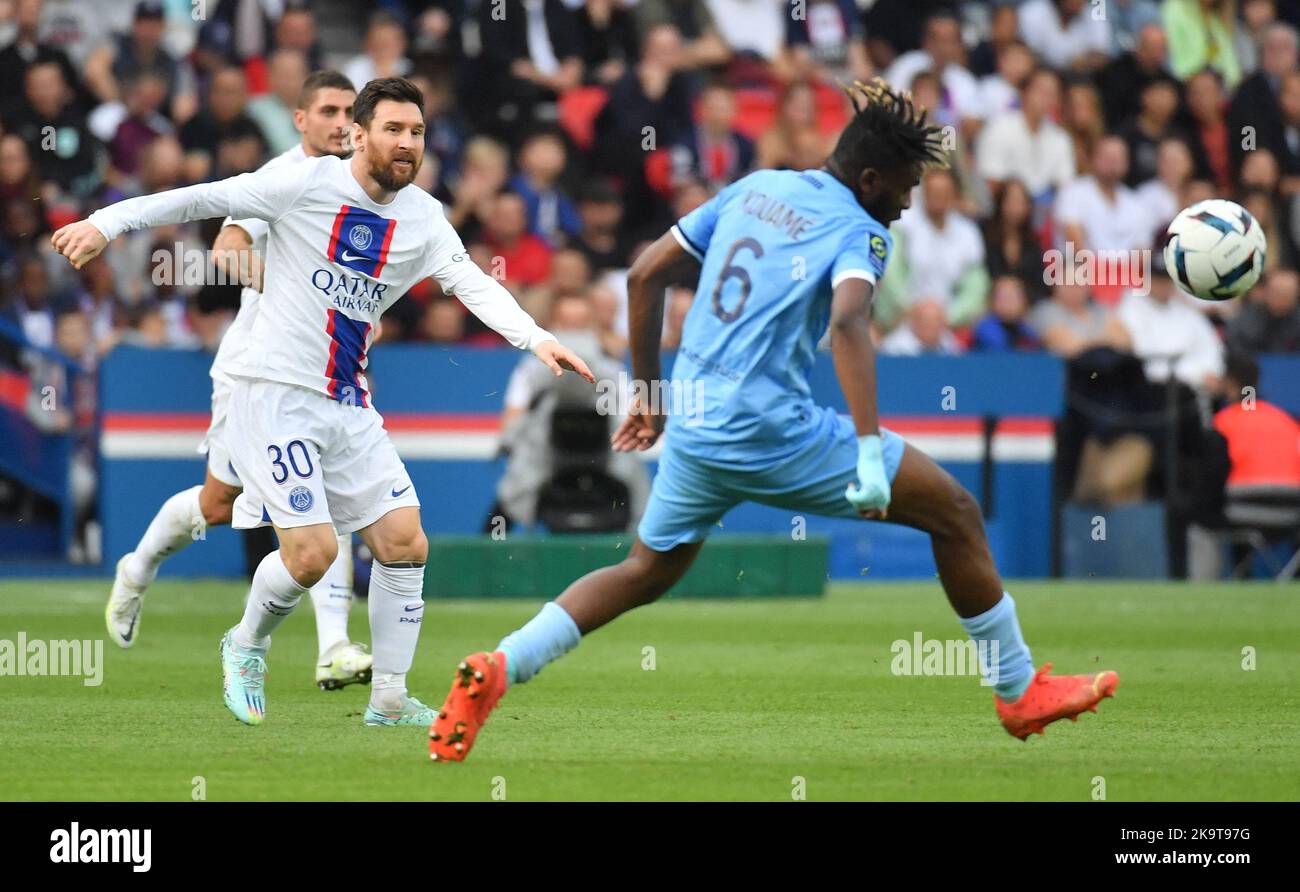 Paris, France. 29th Oct, 2022. Paris Saint-Germain's Lionel Messi ...
