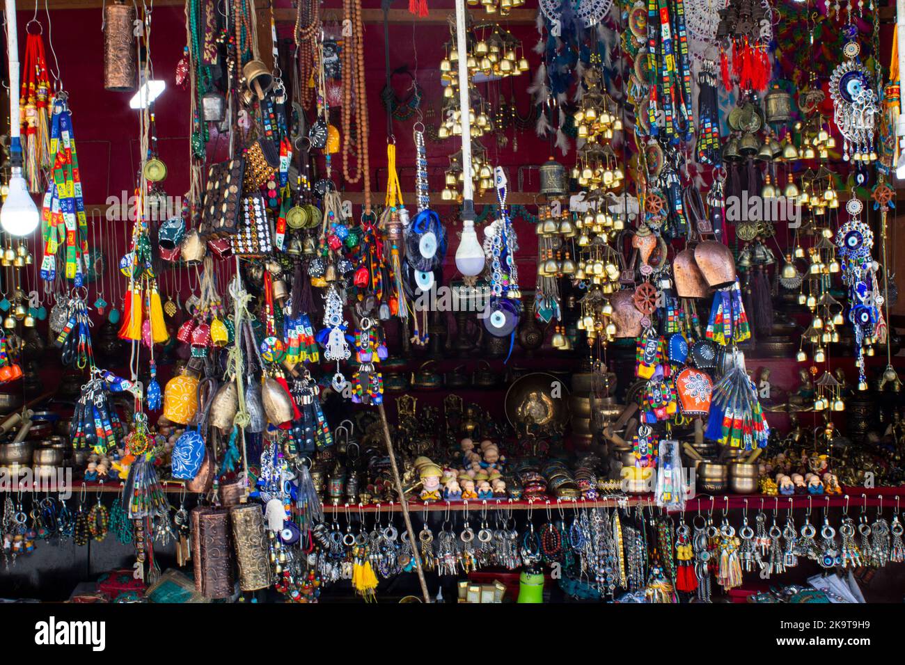 leh market, street market of leh ladakh Stock Photo - Alamy