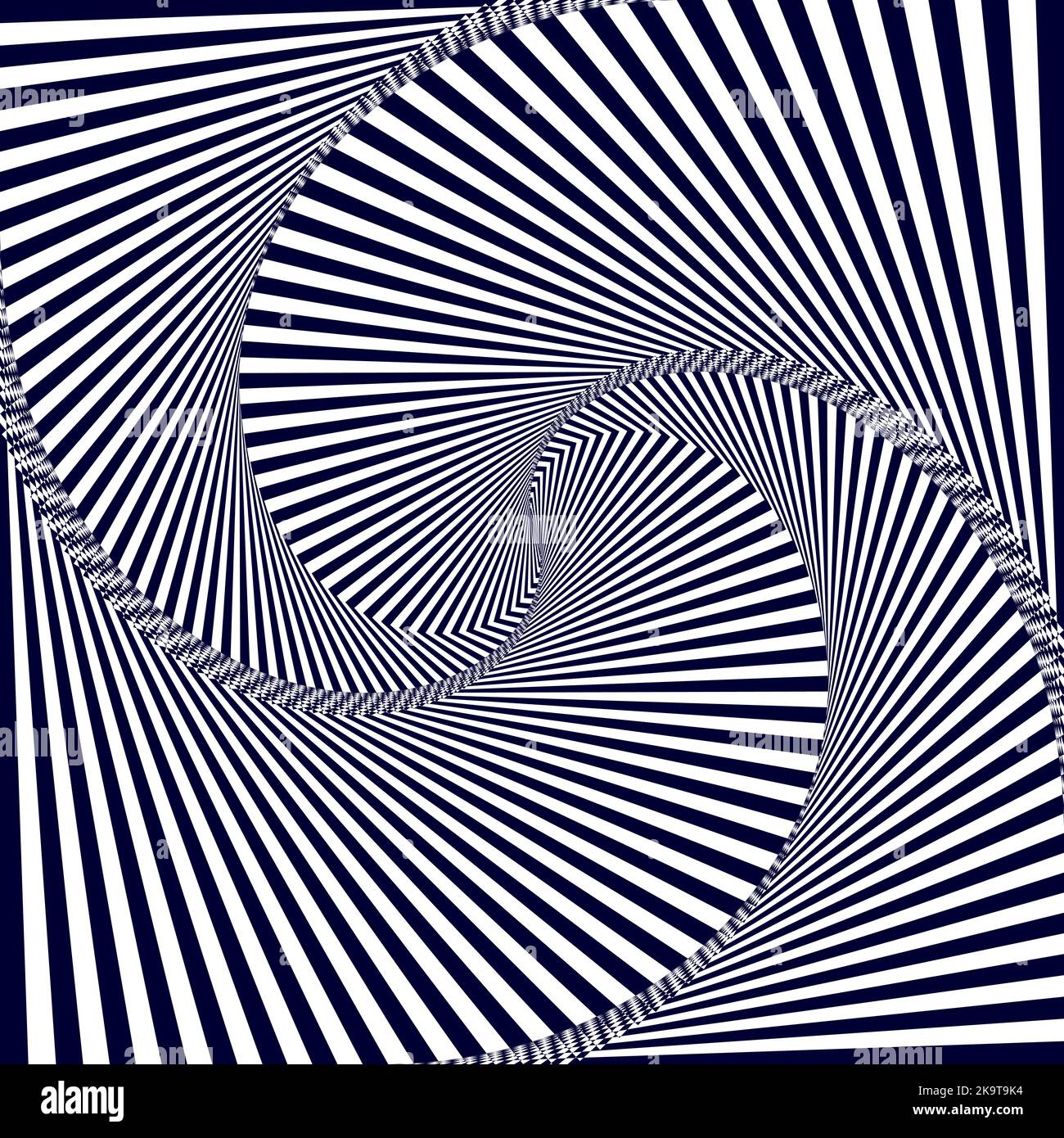 Abstract twisted black and white background. Optical illusion of ...