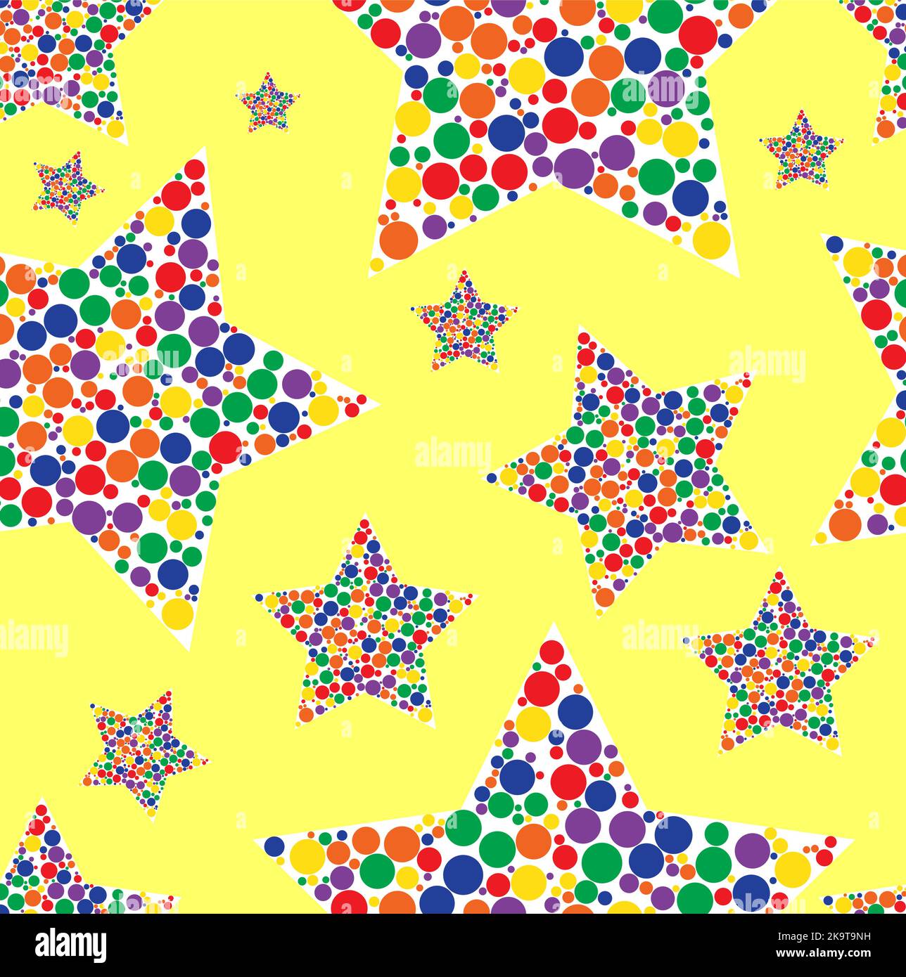 Set of hand drawn stars. Seamless background. Vector illustration Stock ...