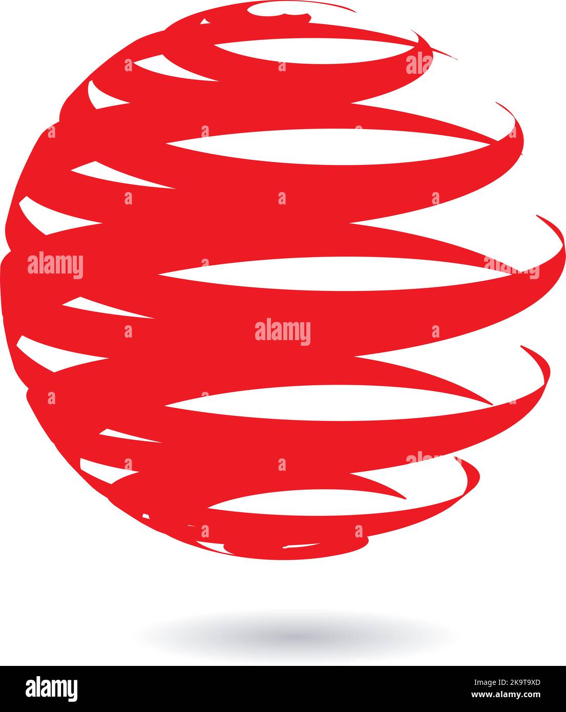 Abstract design element. Red sphere. Vector illustration Stock Vector ...