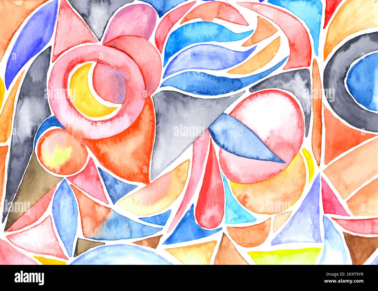 Watercolor abstract shape hi-res stock photography and images - Alamy