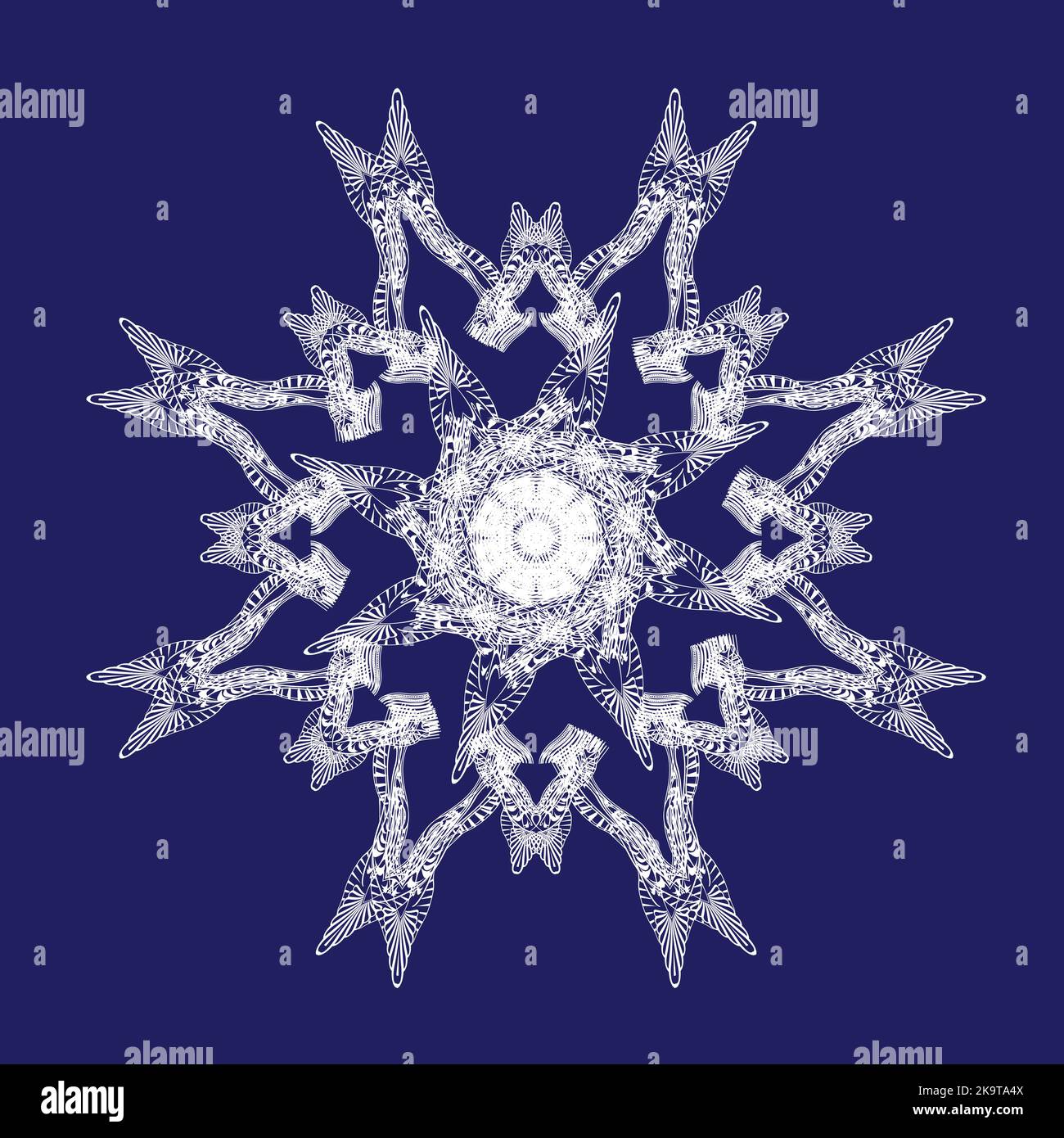 Blue stylized snowflake, vector illustration. Element for design Stock ...