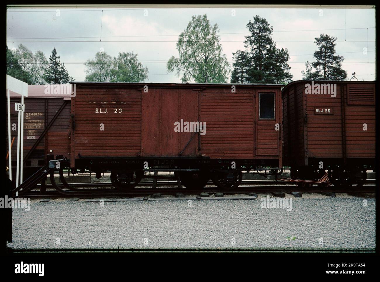Closed freight wagon no.23 and no.25 Blj Byvalla Långshyttans Railway ...