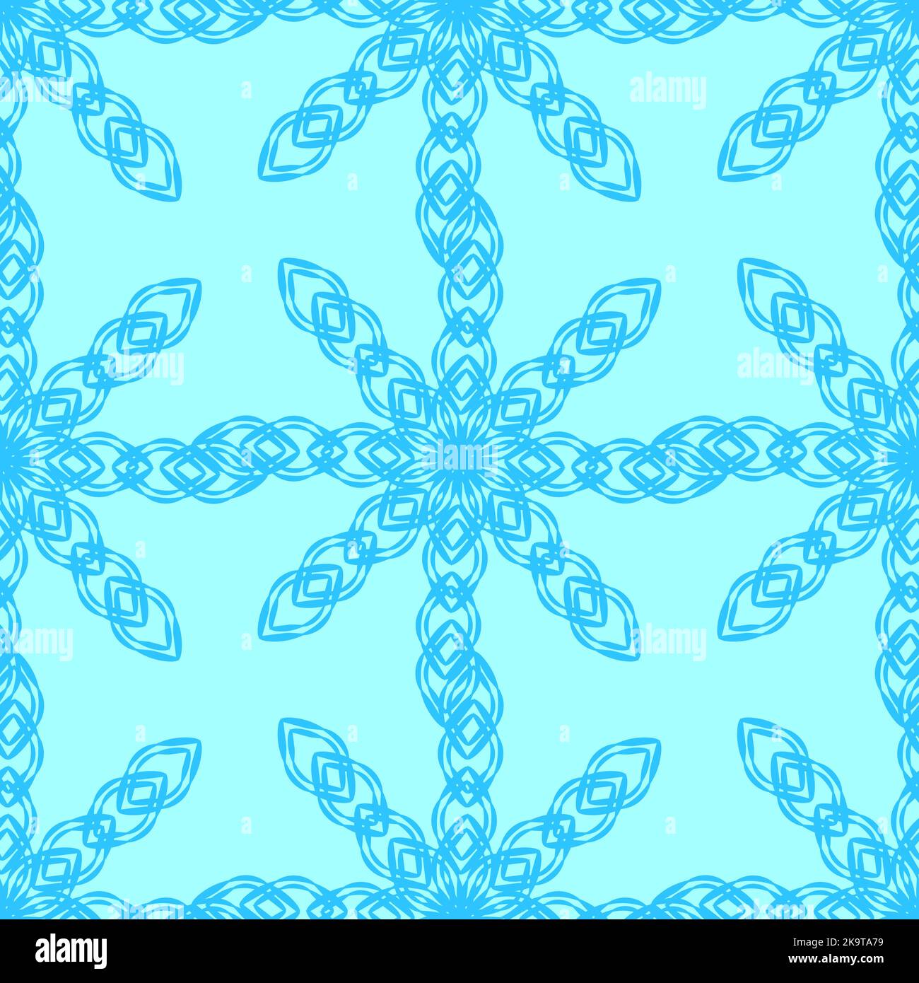Seamless background. Abstract pattern with blue snowflakes. Vector ...