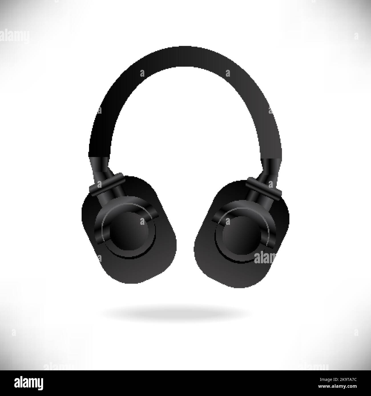 Black headphones. Vector illustration Stock Vector Image & Art - Alamy