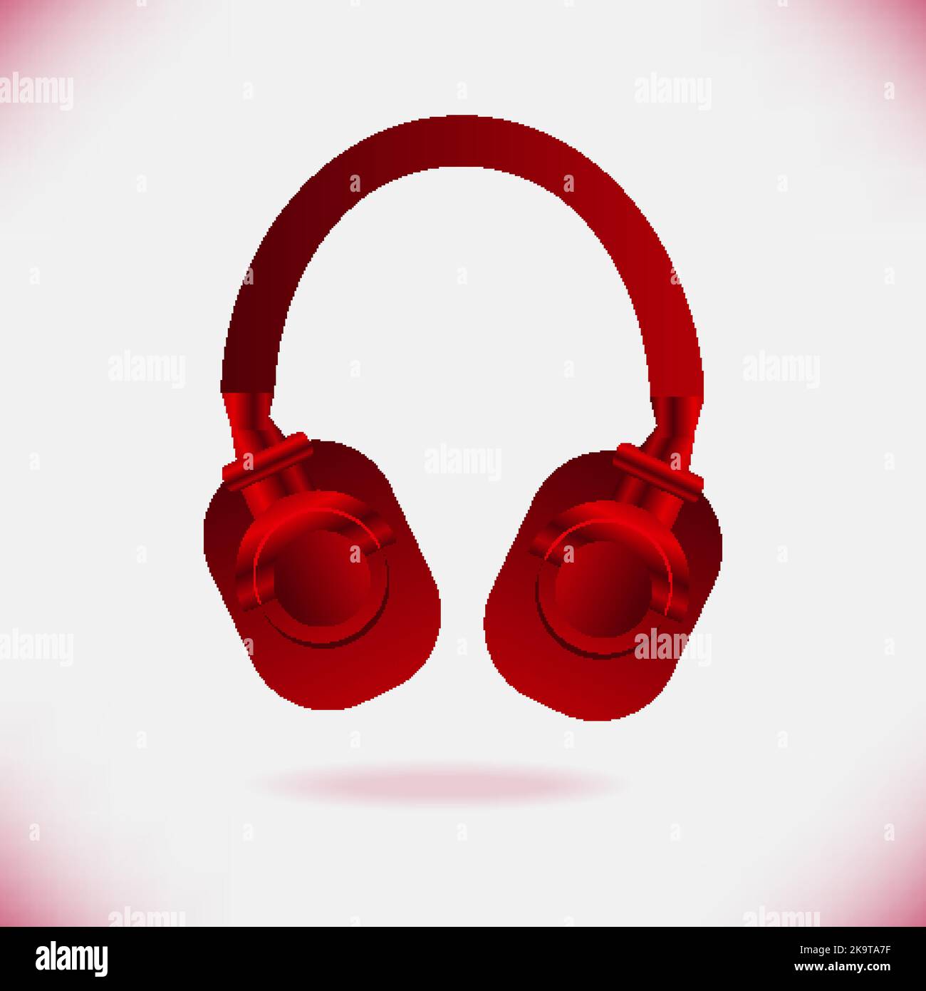 Red headphones. Vector illustration Stock Vector Image & Art - Alamy