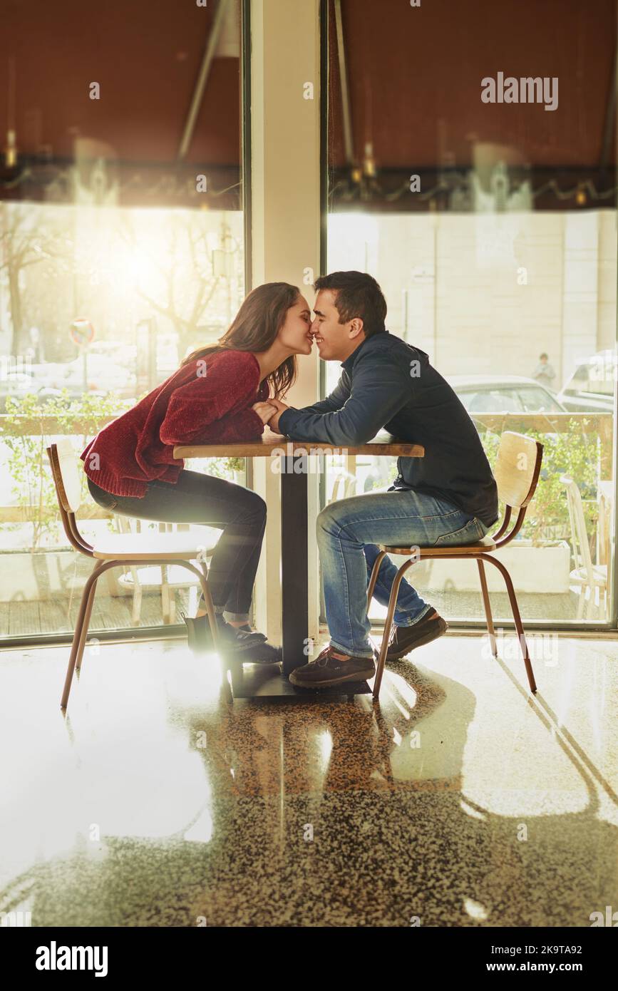 Kisses Dont Wait On Anybody A Young Man And Woman On A Romantic Date