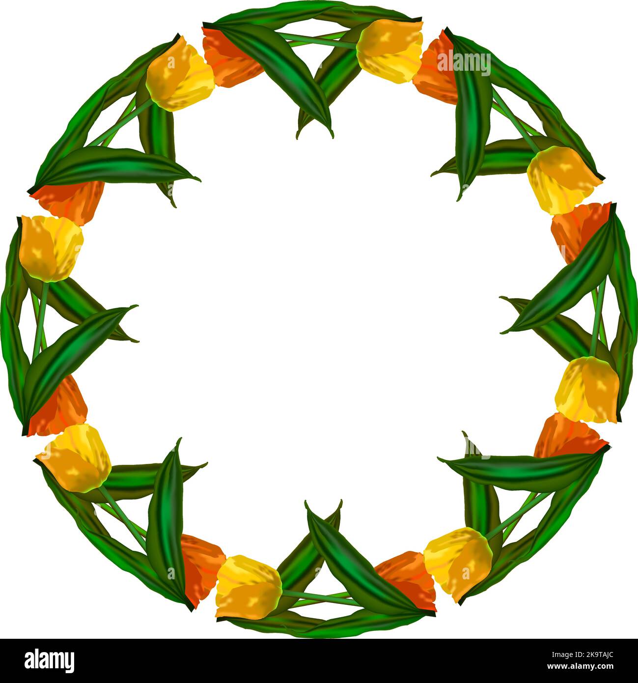 Hello spring beautiful tulip Stock Vector Images - Alamy