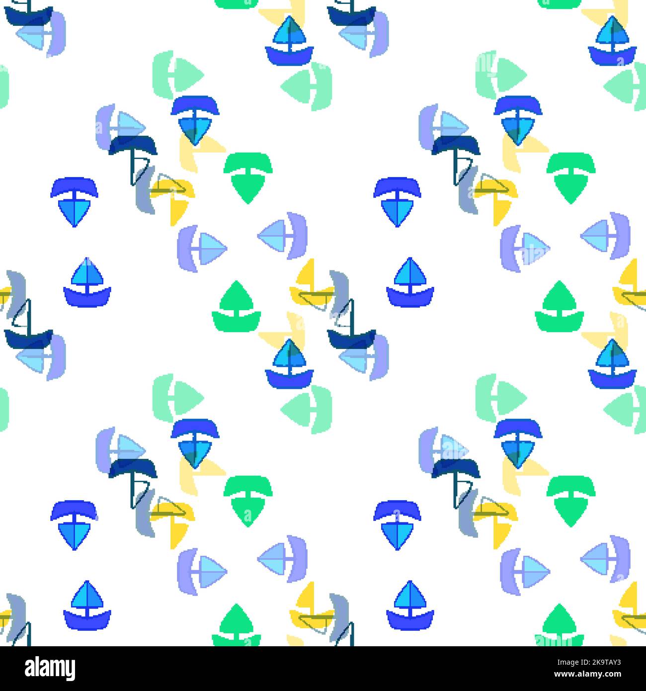 Seamless pattern shells fish hi-res stock photography and images - Alamy