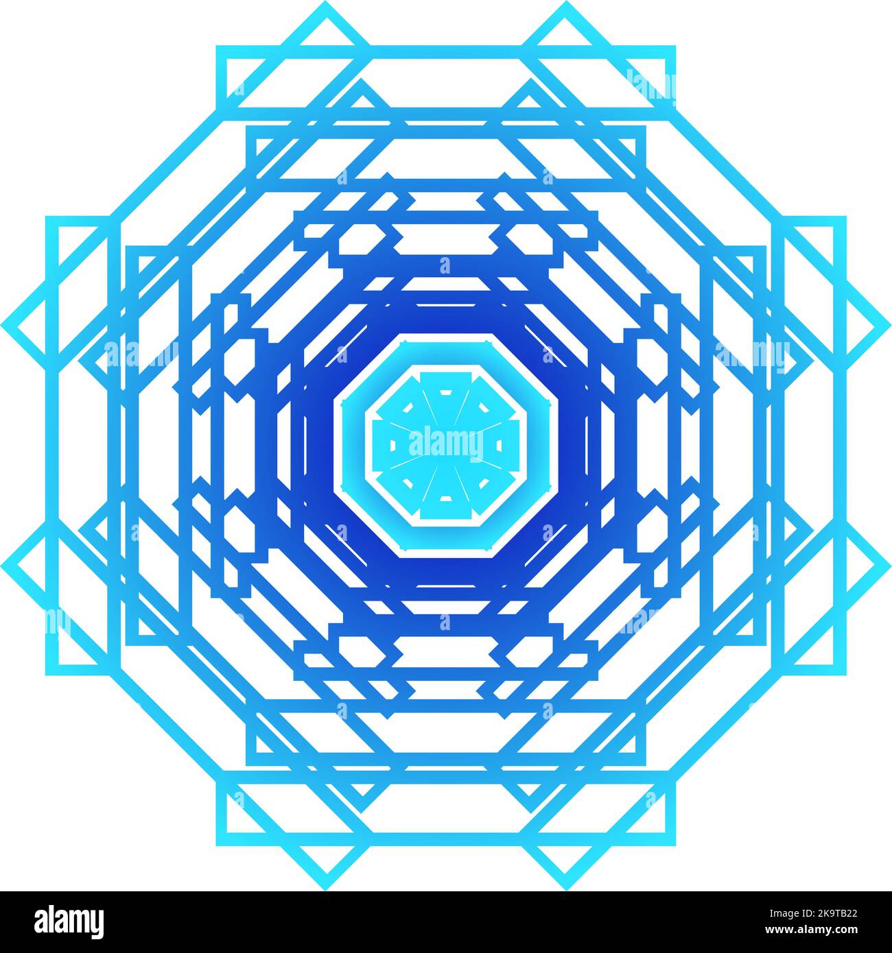 Blue stylized snowflake, vector illustration. Element for design Stock ...