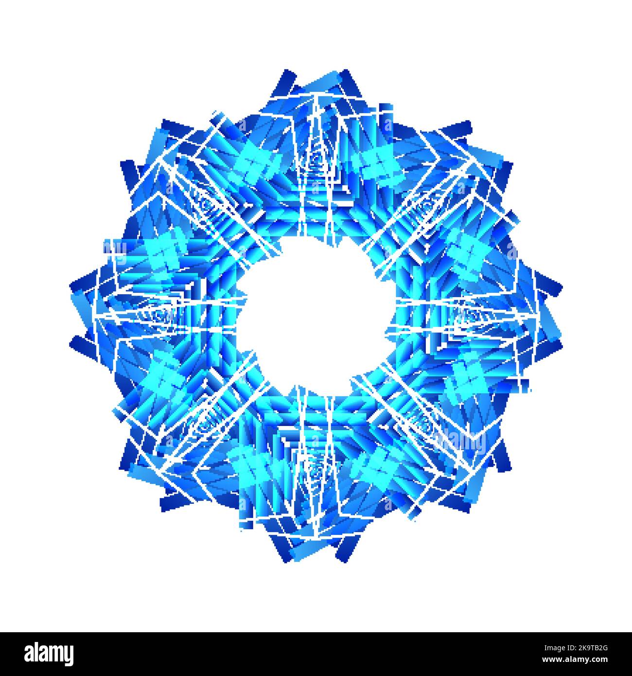 Blue stylized snowflake, vector illustration. Element for design Stock ...