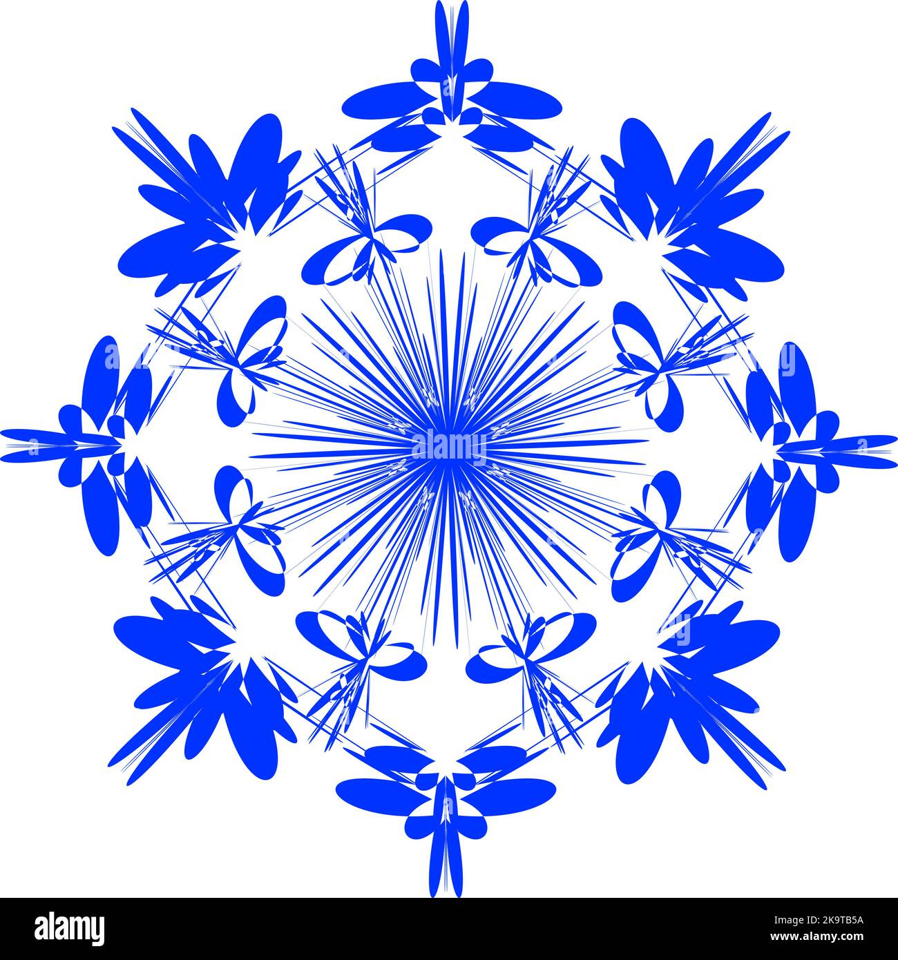 Blue stylized snowflake, vector illustration. Element for design Stock ...