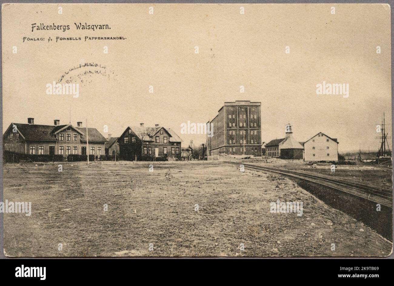 Roller mill building at quay Stock Photo - Alamy