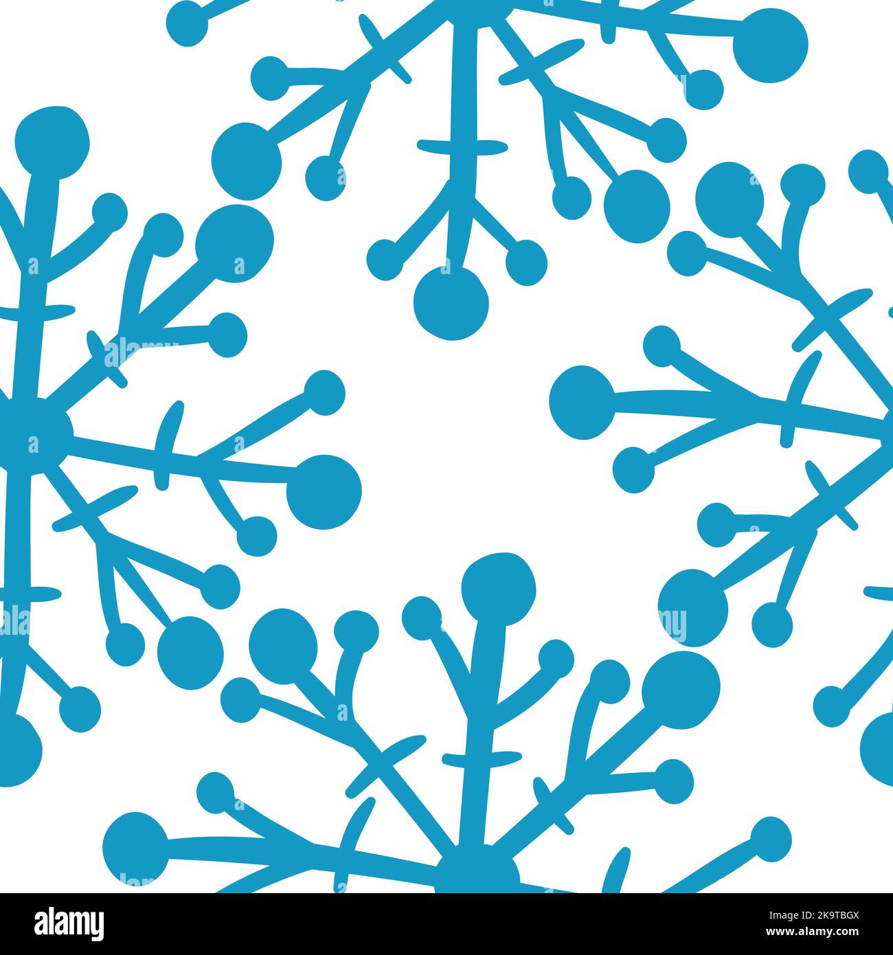 Seamless background. Abstract pattern with blue snowflakes. Vector ...