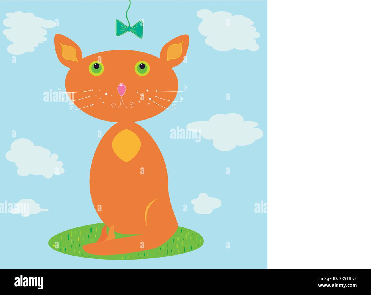 Cartoon cute cat. Funny animal illustration Stock Vector Image & Art ...