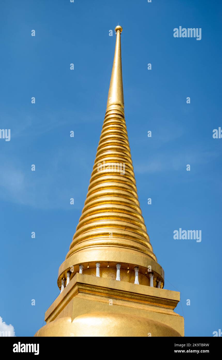The spire of the Golden Stupa (Phra Si Ratana Chedi) at the Grand ...