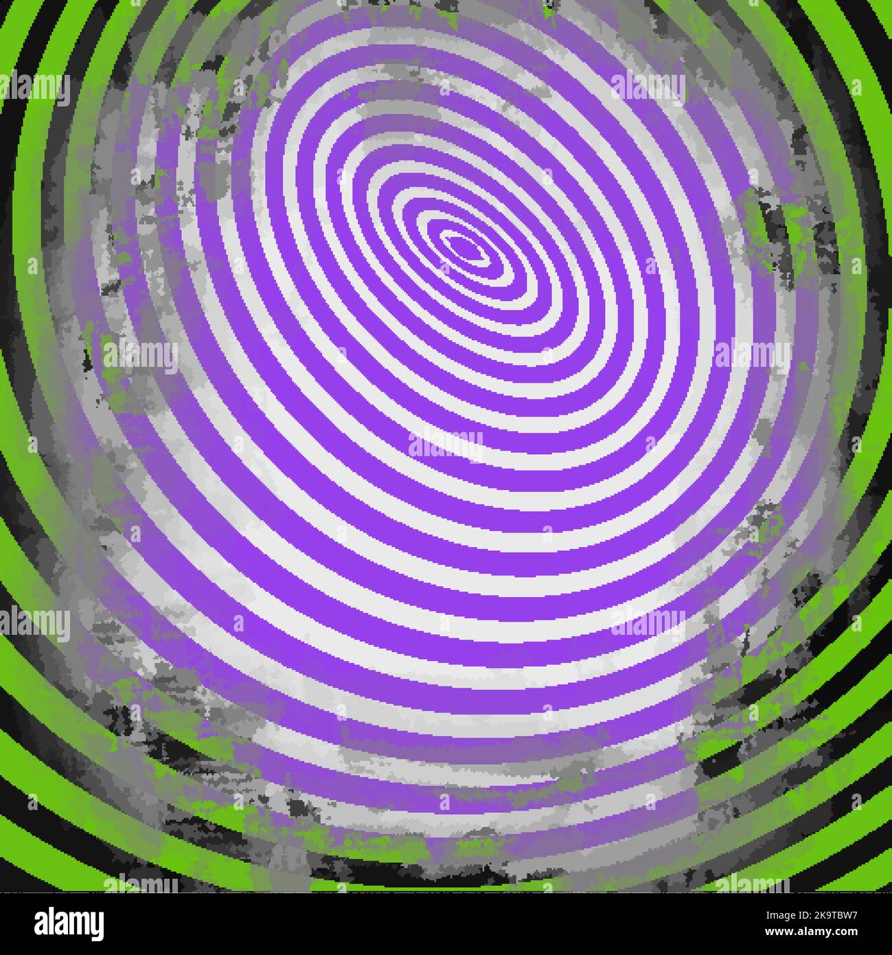 Abstract twisted black and white shape. Optical illusion of distorted ...