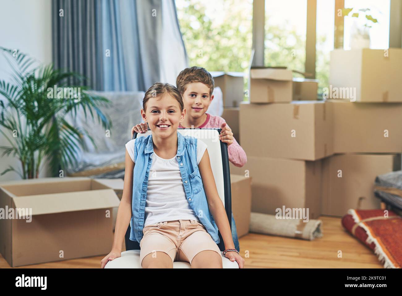 Whats childhood without home sweet home. Portrait of a happy young ...