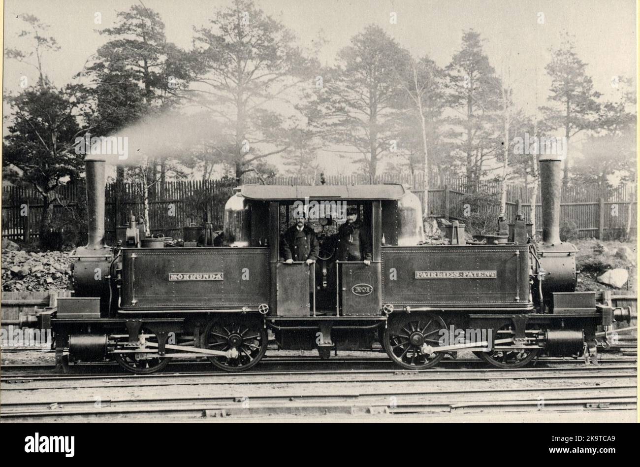 Noj "Mörlunda" with staff in Oskarshamn 1889. Built in 1865 by Avonside ...