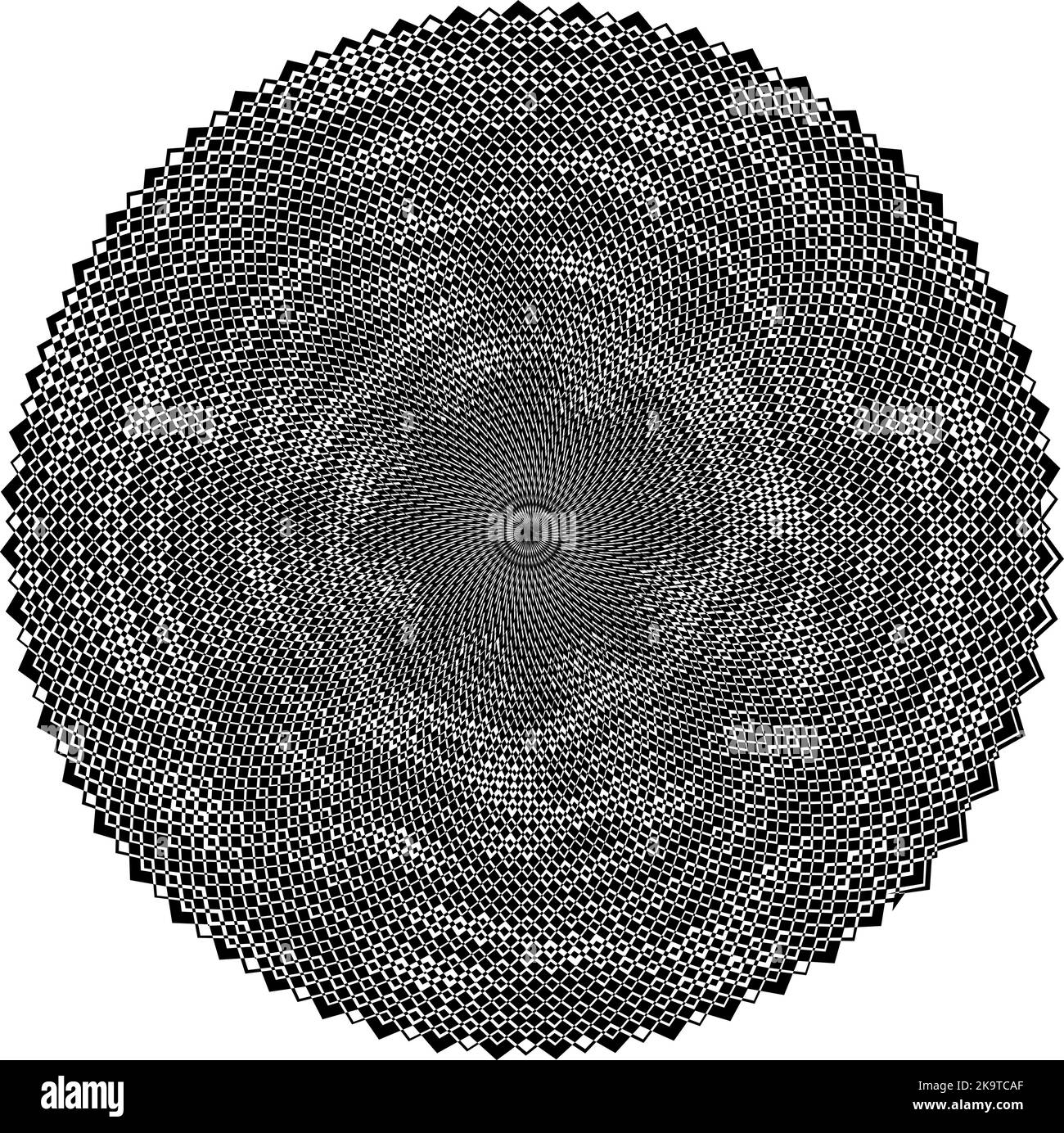 Abstract Striped Vector Background In Circle Concentric Circles Ripple Effect Stock Vector