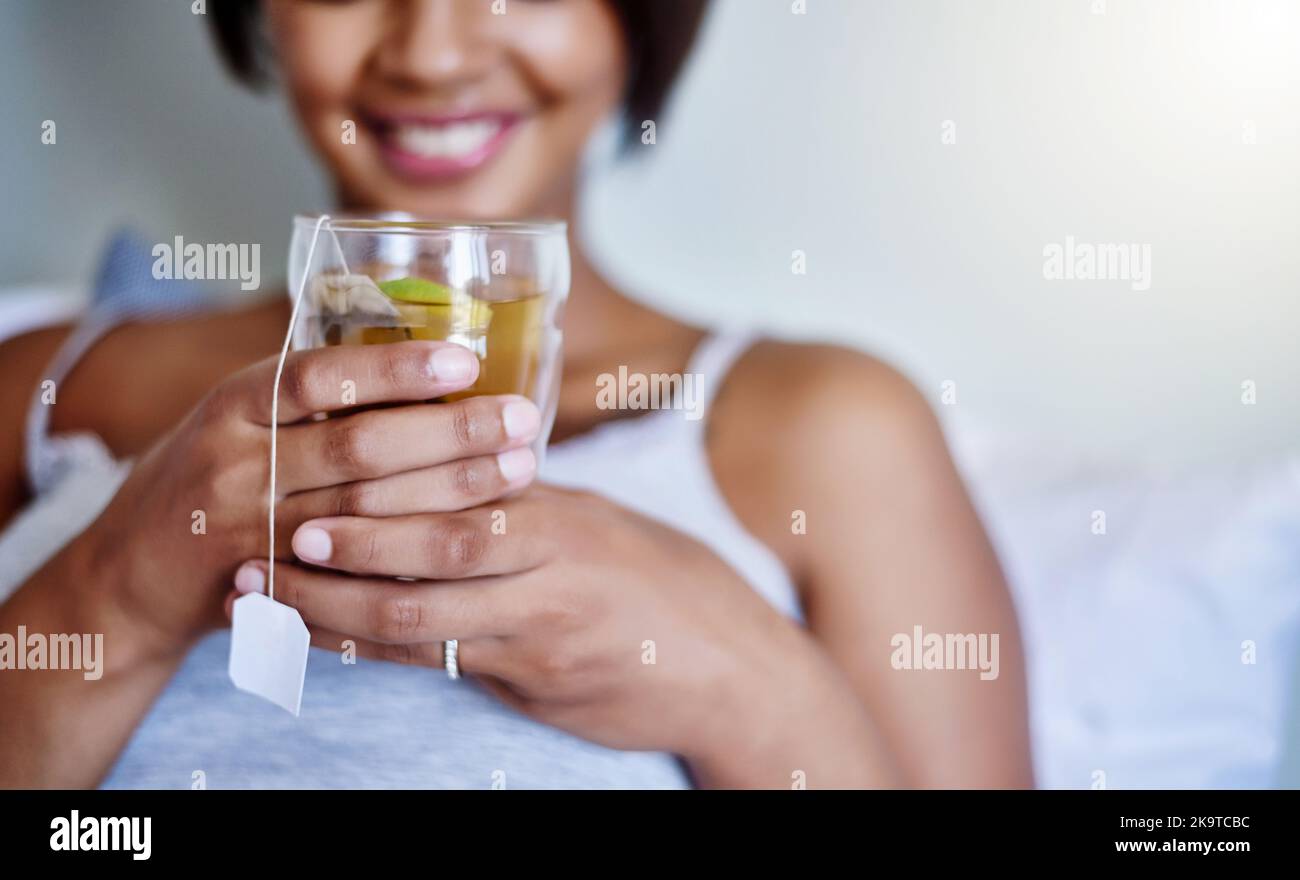 Woman ice tea alone hi-res stock photography and images - Alamy